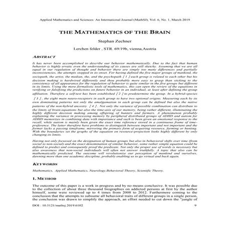 THE MATHEMATICS OF THE BRAIN | PDF