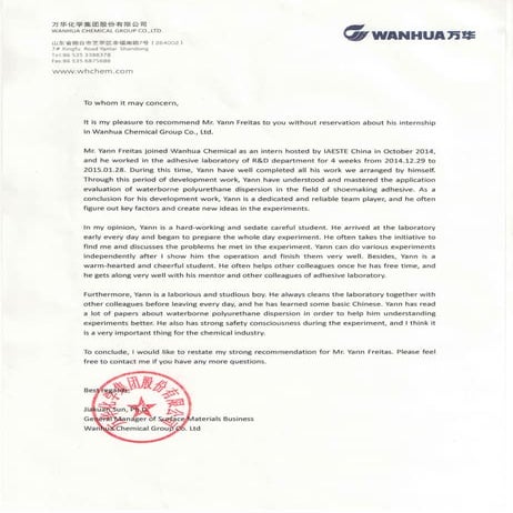 Recommendation Letter - Adhesives Lab | PDF