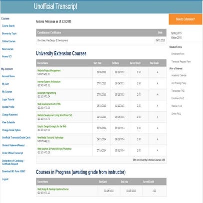 unofficial transcript UCI | PDF