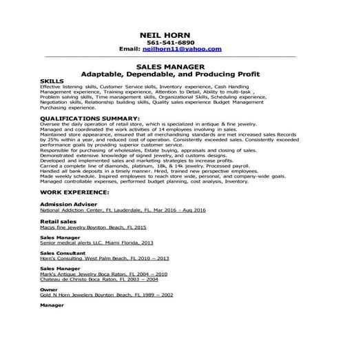 neil horn resume - Copy 1 (1) | DOCX