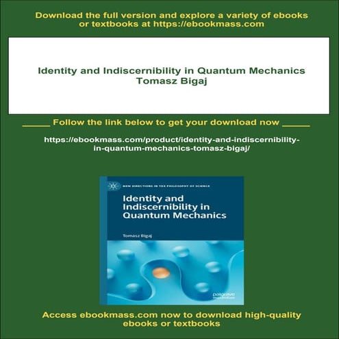Identity and Indiscernibility in Quantum Mechanics Tomasz Bigaj | PDF