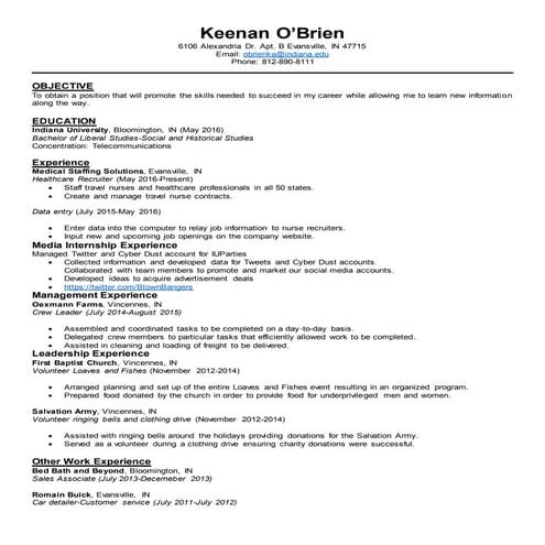 Keenan's Resume | DOCX