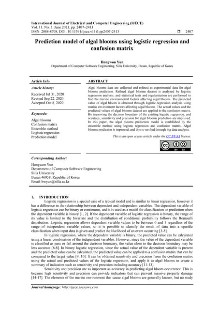 Assessing Discriminatory Performance of a Binary Logistic Regression Model | PDF