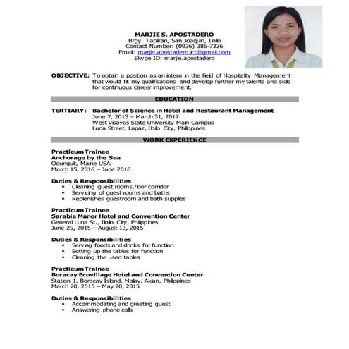 Marjie REsume | DOCX