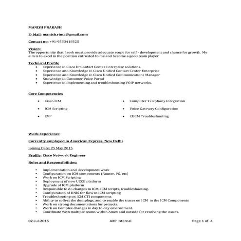 Manish Resume | DOC