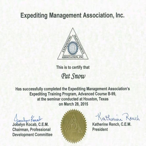 Advanced Cert_Snow Pat | PDF