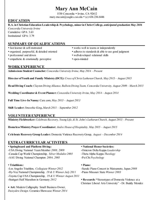 2016_RESUME | PDF