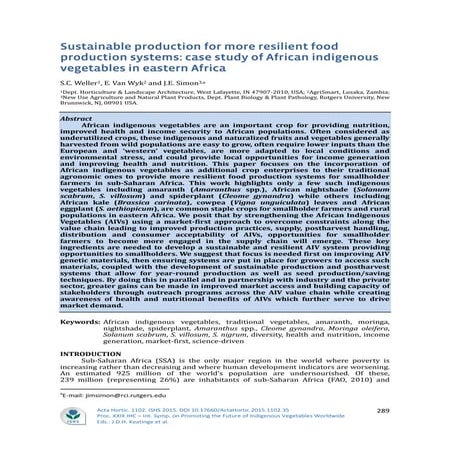 2015 ISHS Sustainable production for more resilient food production ...