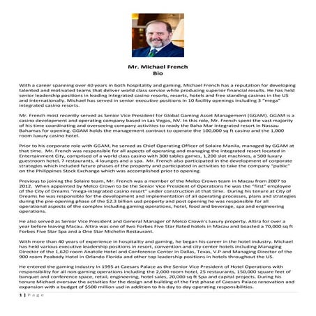 bio - Michael French - Nov 2015 | PDF