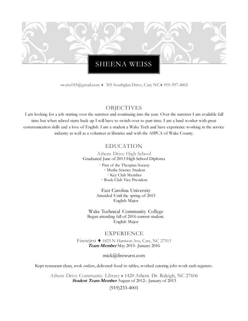 Sheena Resume 2 | DOCX | Business | Business and Finance
