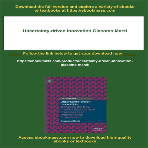 Uncertainty-driven Innovation Giacomo Marzi | PDF