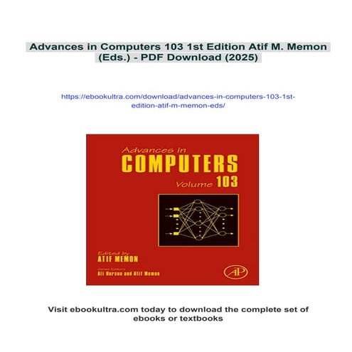 Advances in Computers 103 1st Edition Atif M. Memon (Eds.) | PDF