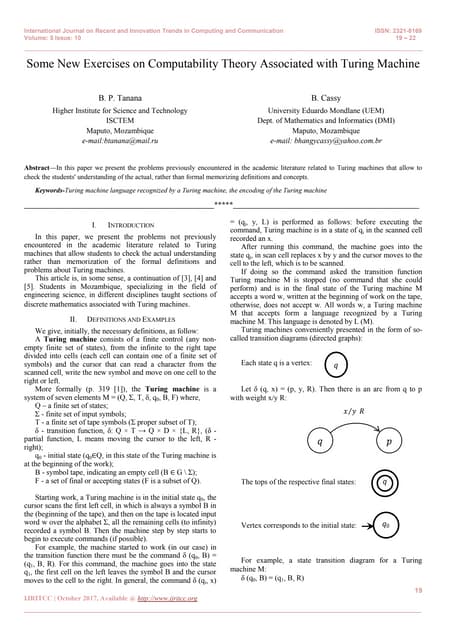Some New Exercises On Computability Theory Associated With Turing Machine Pdf 0048
