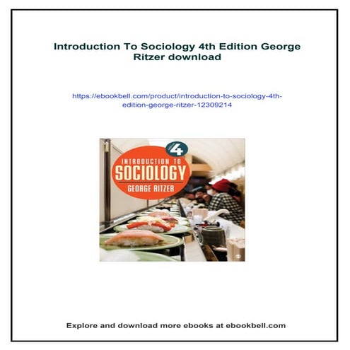 Introduction To Sociology 4th Edition George Ritzer | PDF