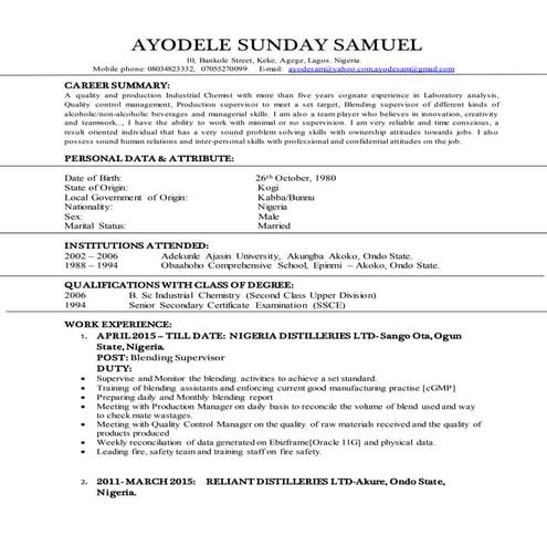 Sam CV | DOCX