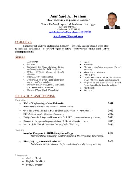 CV - ELV ENGINEER | PDF