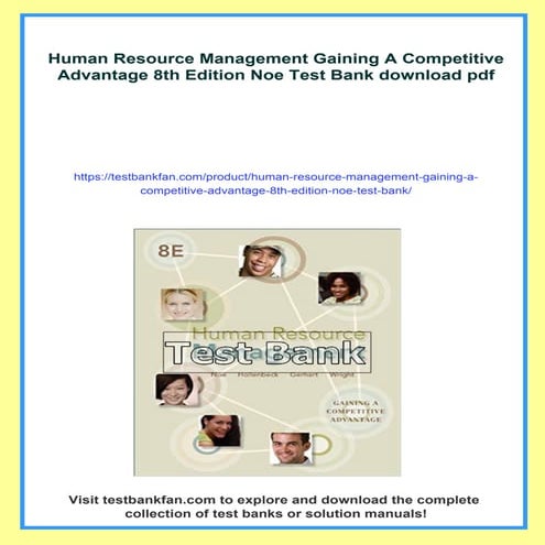 Human Resource Management Gaining A Competitive Advantage 8th Edition ...