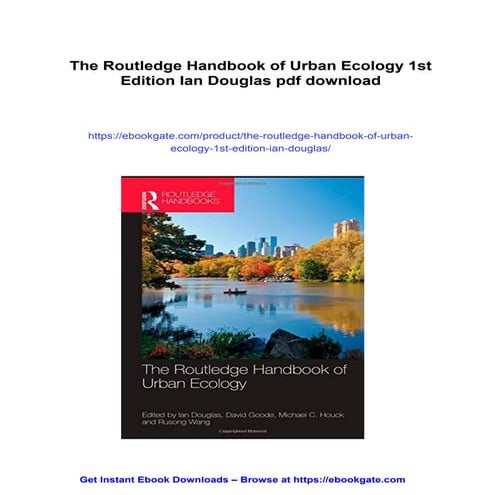 The Routledge Handbook of Urban Ecology 1st Edition Ian Douglas | PDF