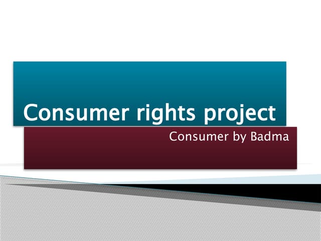 Consumer rights | PPTX