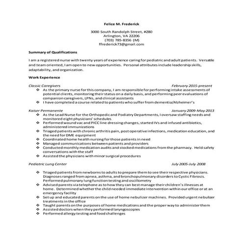 Glenn's resume 2015 | RTF