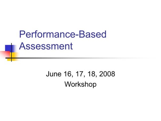 Identifying performance tasks | PPTX