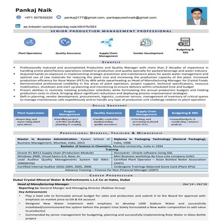 Pankaj Naik CV new | PDF