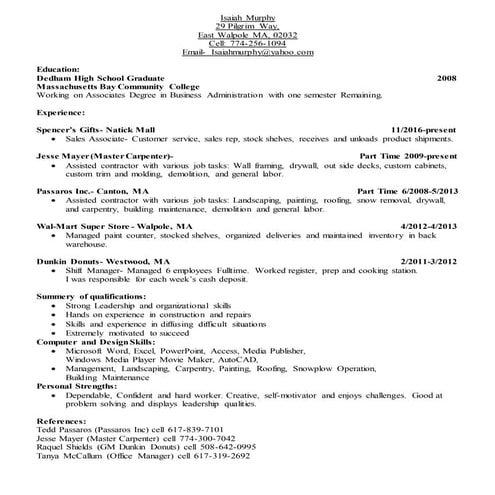 Isaiah Resume 12 14 | DOCX