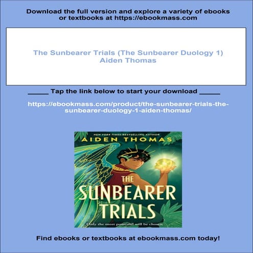 The Sunbearer Trials (The Sunbearer Duology 1) Aiden Thomas | PDF