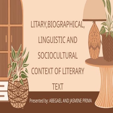 3 Literary Reading Lenses: Biographical Context, Historical Context ...