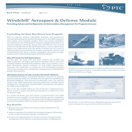 WC-Windchill-PDMLink-Aero-Defense-Datasheet | PDF