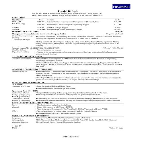 Pranjal Resume | PDF