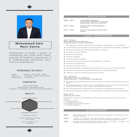 CV - Satria Mohammad | PDF