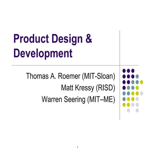 PDD - Product design and development | PDF