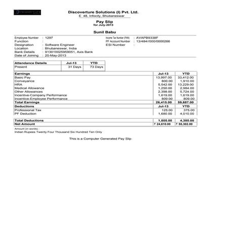 Pay Slip(3) | PDF