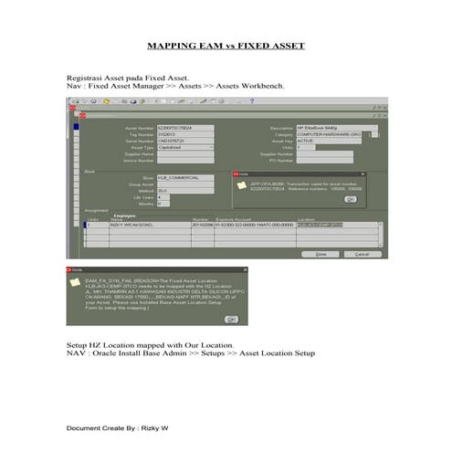 EXPLORE MAPPING EAM vs FIXED ASSET | PDF