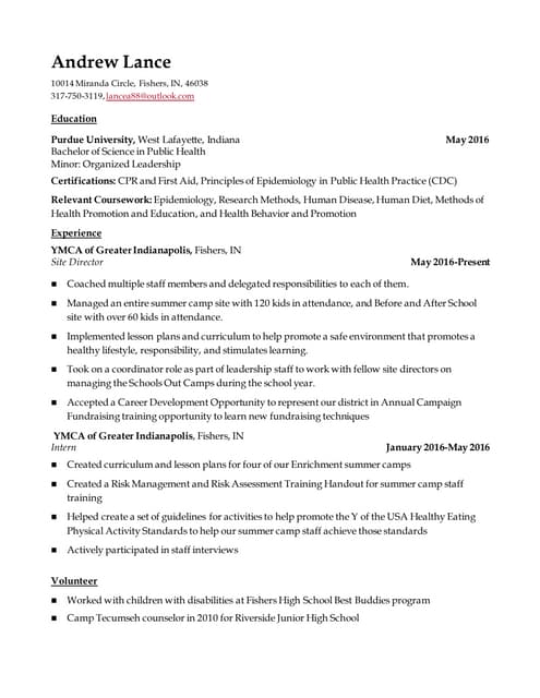 Casey Otten Resume* | PDF
