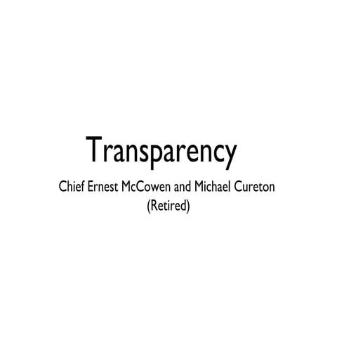 Transparency Presentation | PPT