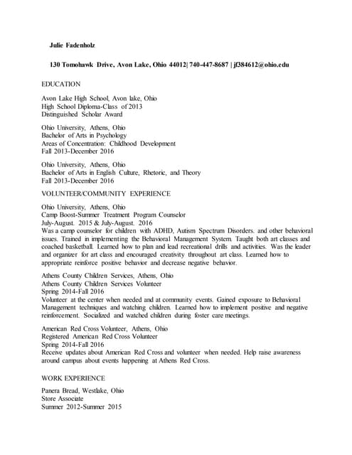 Sally resume. | PDF | College Education | Education