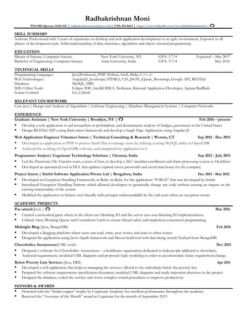 Rushin shah resume 2016 | PDF