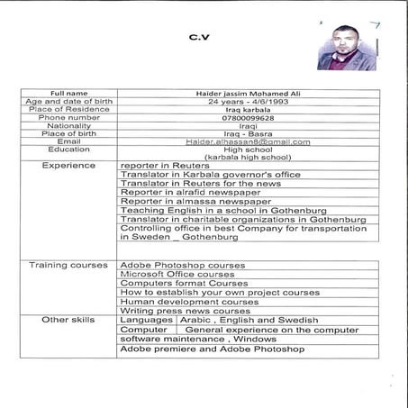 haider alhassan CV | PDF