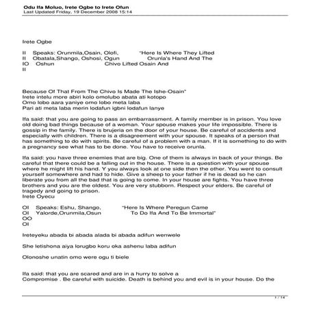 62 odu-ifa-moluo-irete-ogbe-to-irete-ofun | PDF