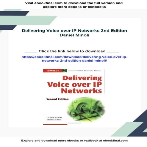 Delivering Voice over IP Networks 2nd Edition Daniel Minoli | PDF