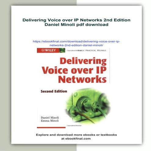 Delivering Voice over IP Networks 2nd Edition Daniel Minoli | PDF