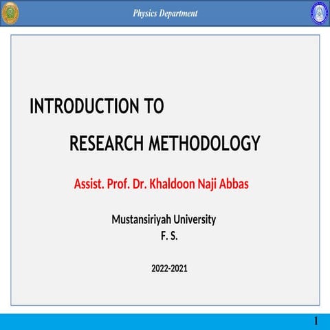 Research methods presentation lectures 1 | PPT