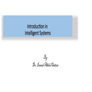 Introduction in Intelligent System & its Application | PPTX