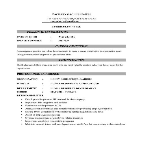 ZAC CV | DOC
