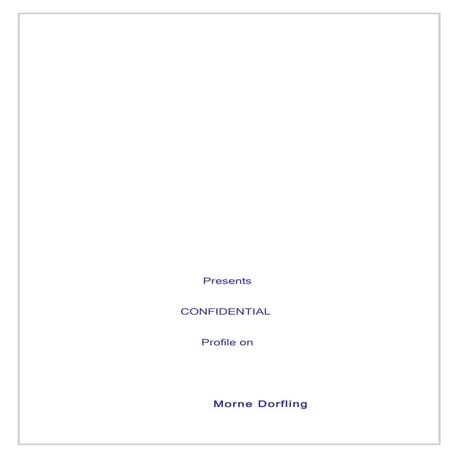 Morne Dorfling - CV | DOC