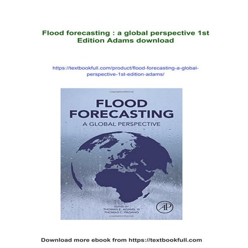 Flood forecasting : a global perspective 1st Edition Adams | PDF