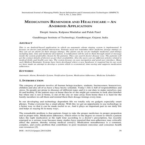 Medicine reminder | PPTX