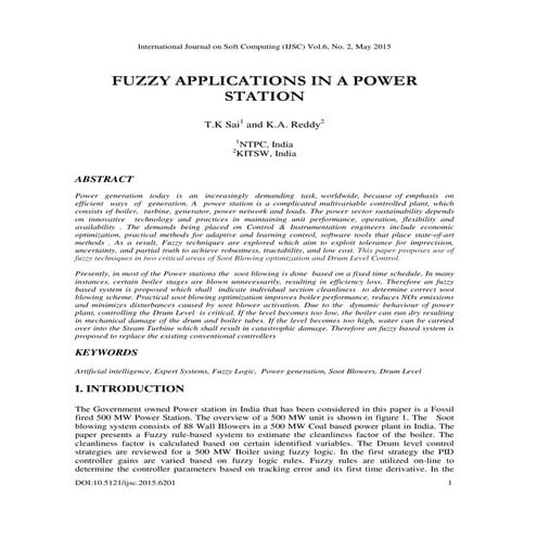 Fuzzy Applications in a Power Station | PDF